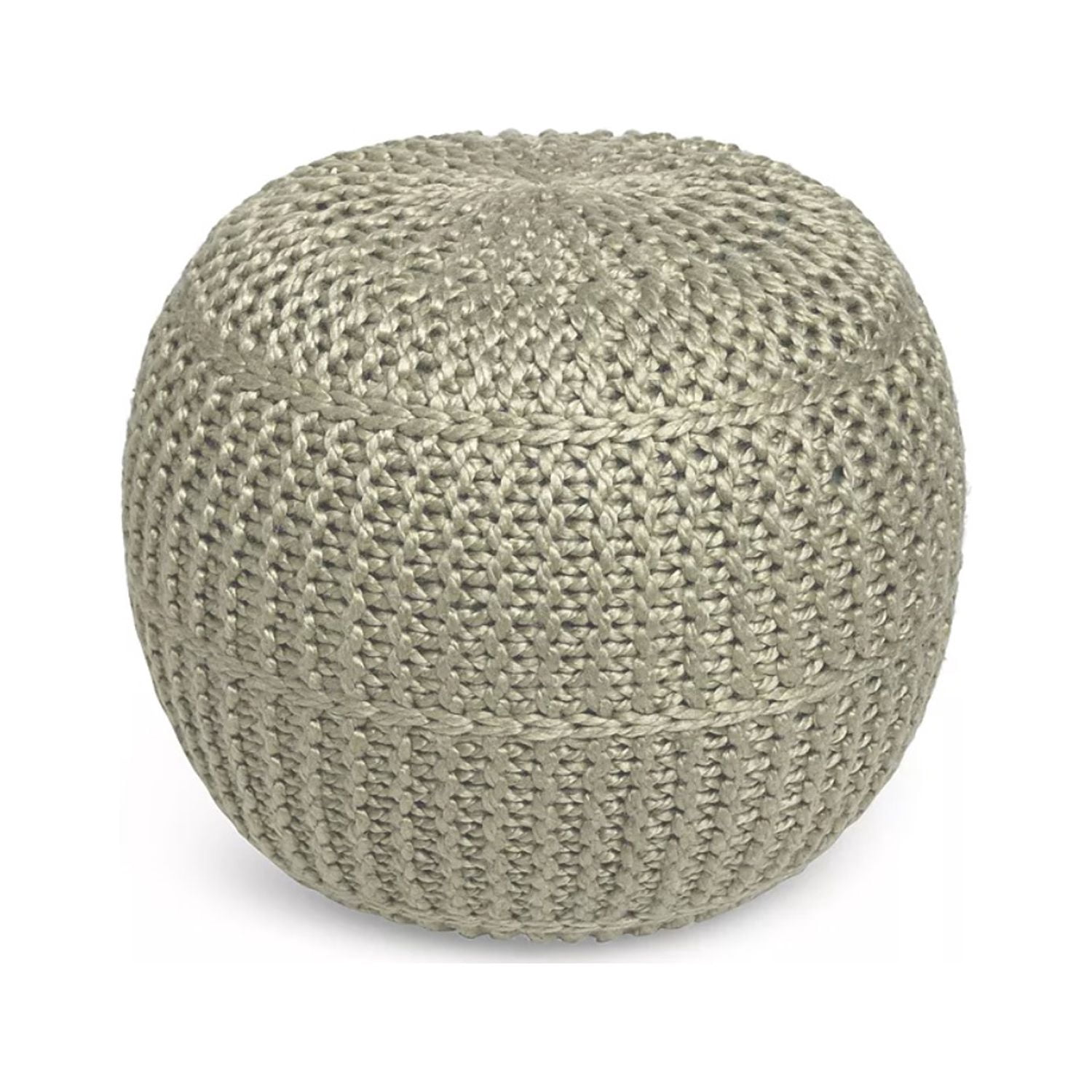 BirdRock Home Hand-Knitted Lightweight Pouf, Olive Green - Walmart.com