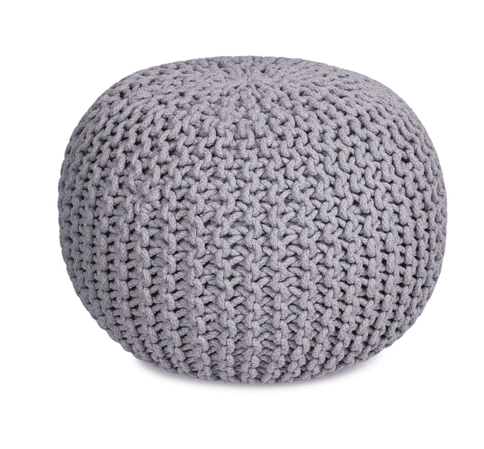 BirdRock Home Handwoven Round Foot Stool Ottoman, Gray - Walmart.com