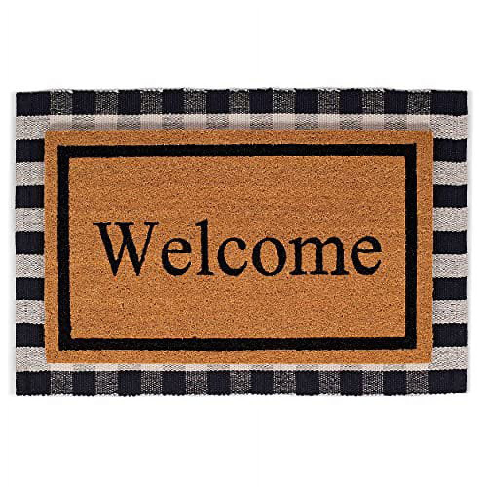 BirdRock Home Layered Welcome Mata with Vinyl Backing for Door Entryway ...