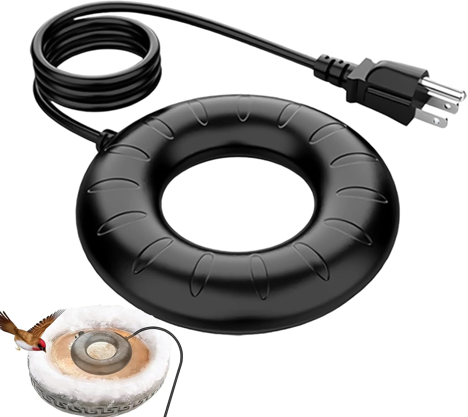 Birdbath Heater for Winter | 70W Submersible Fountain Heater Warmer ...