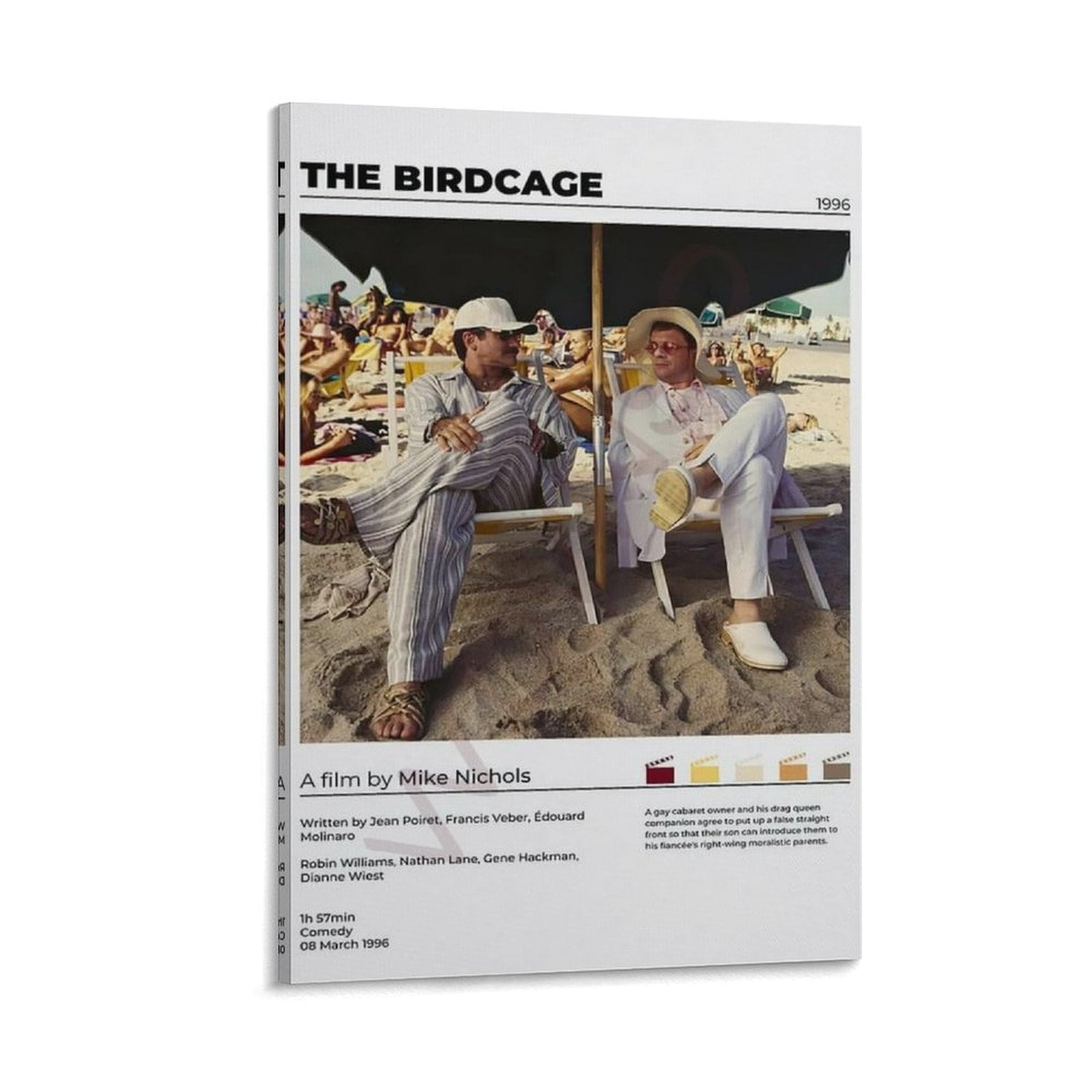 The Birdcage Poster Vintage Movie Poster (4) Painting On Canvas Wall ...