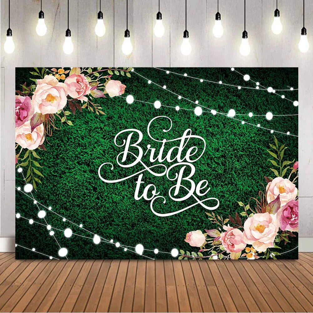 Birde to Be Backdrop Green Grass Wedding Bridal Shower Background for ...