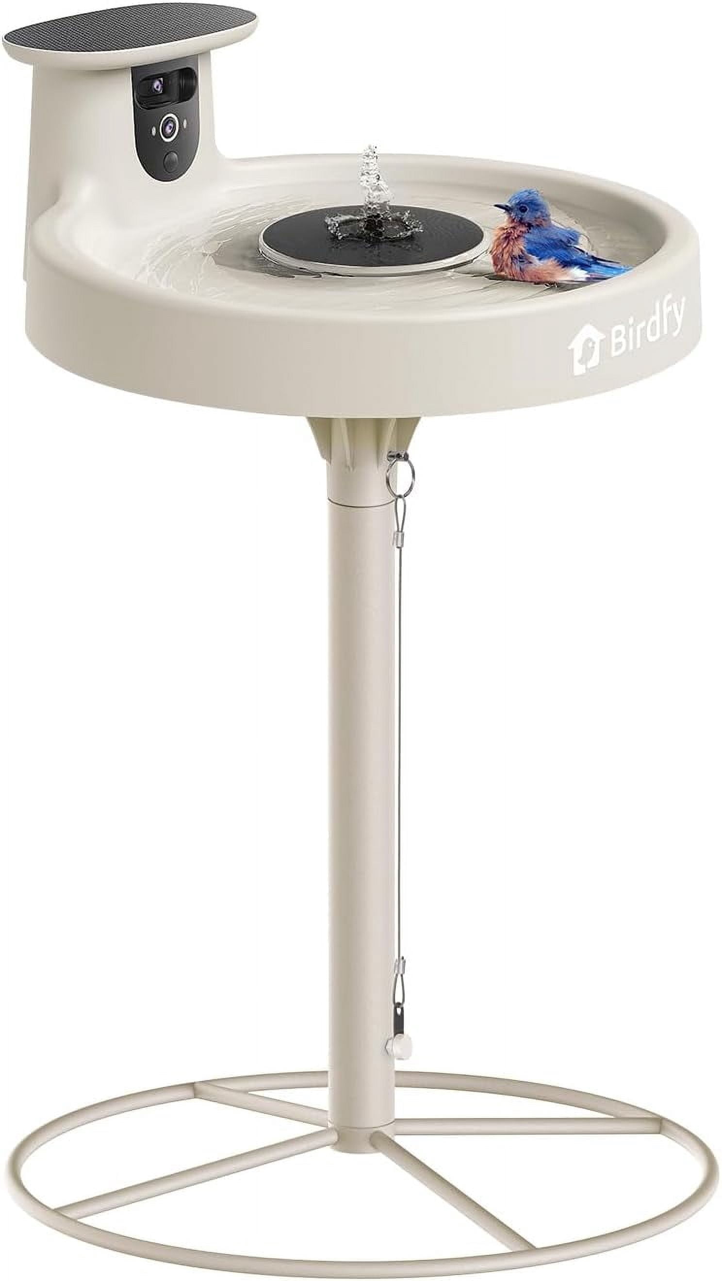 Birdfy Smart Bird Bath with Camera,Solar Birdbath for garden,Dual-Lens ...