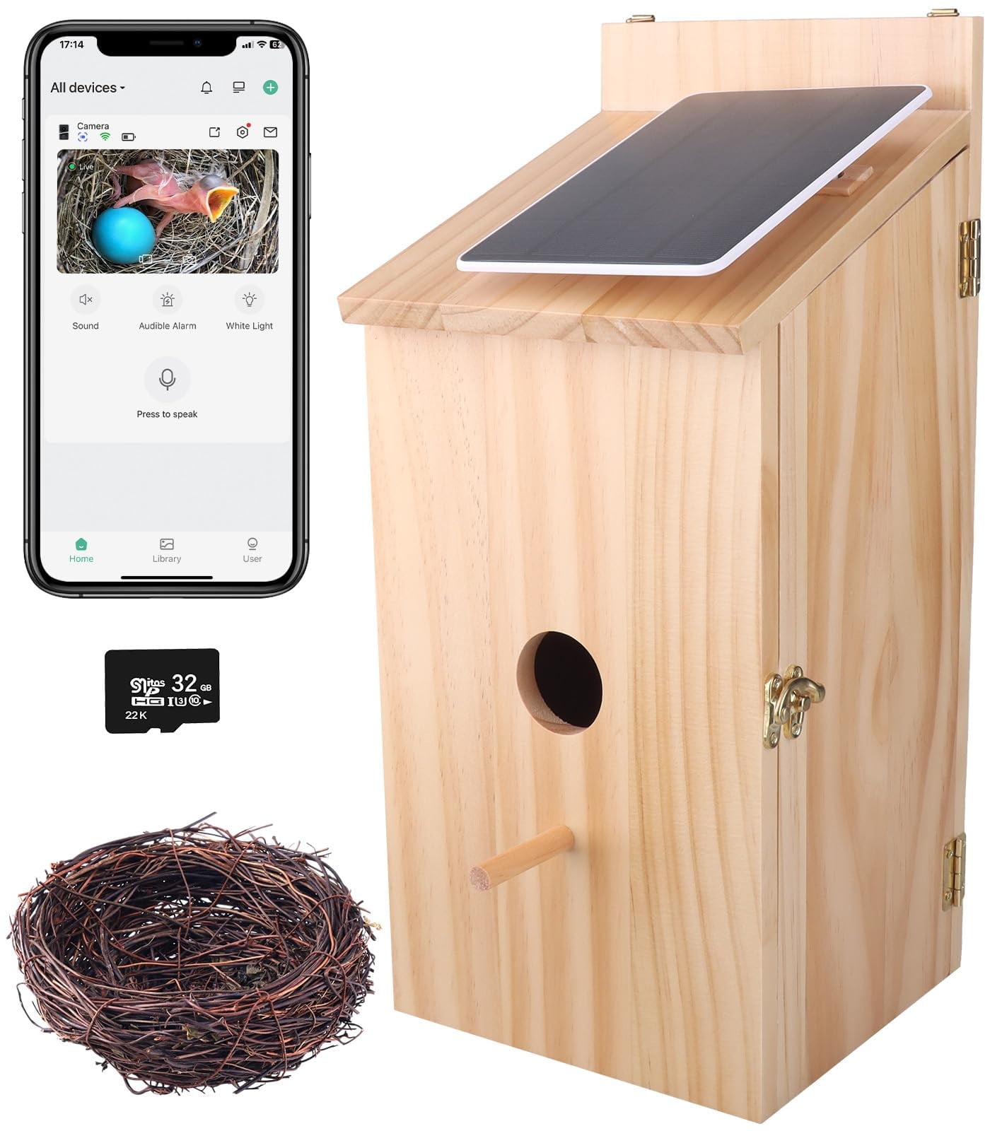 Birdhouse Camera, Birdhouse with 1080P HD Camera Wireless - 2.4G WiFi ...