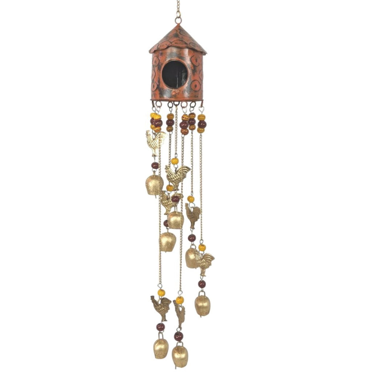 Birdhouse Wind Chimes - Orange - Walmart.com