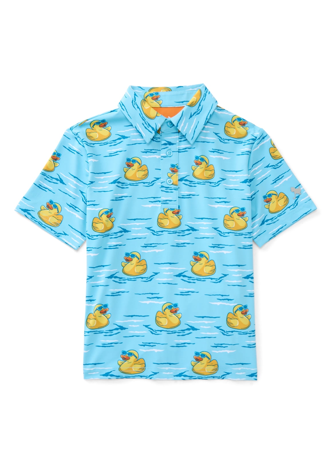 Birdie Bound Boys Rubber Ducky Print Polo Top with UV 30, Sizes XS-XL - Walmart.com
