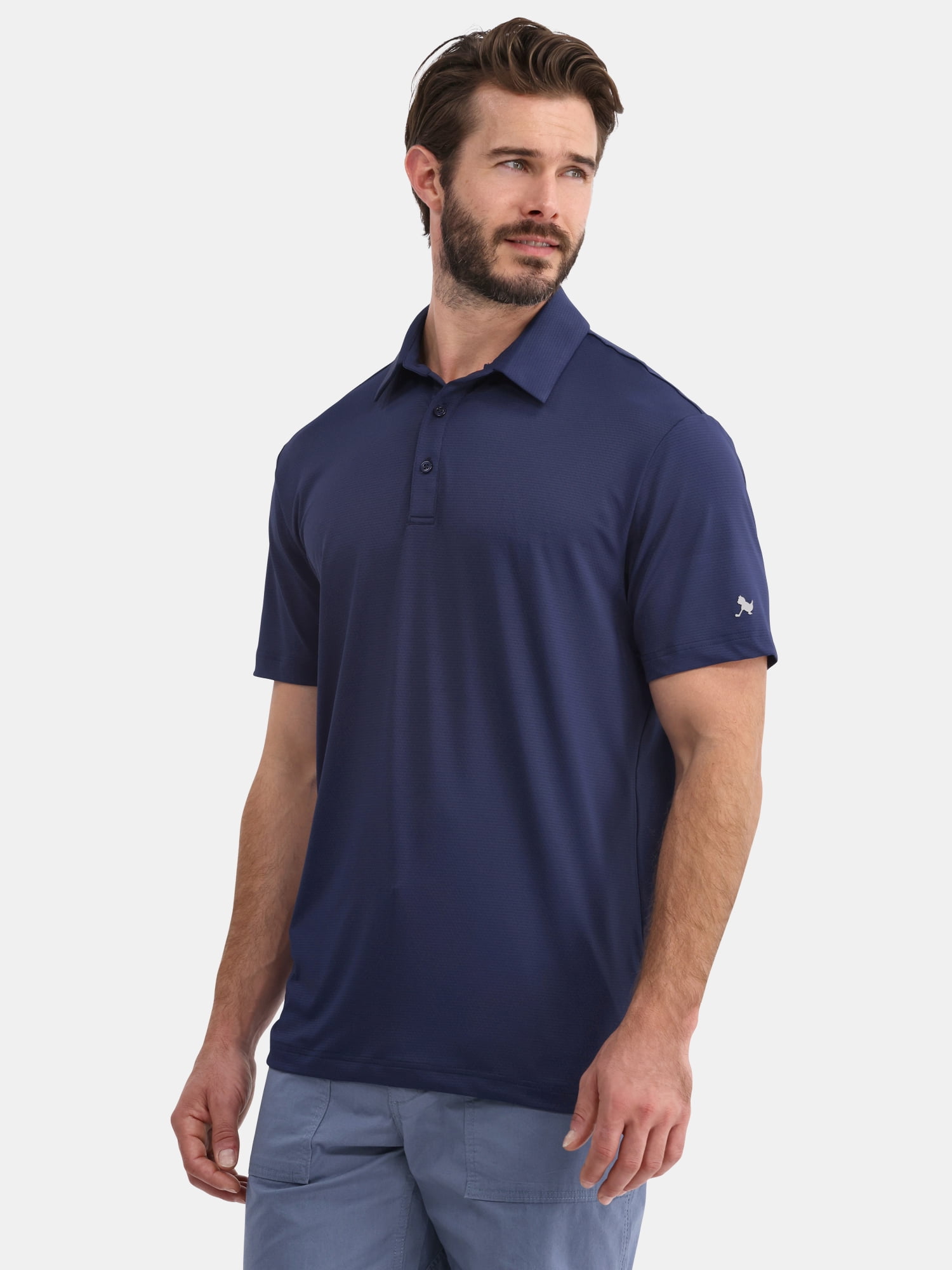 Birdie Bound Men's and Big Men’s Textured Polo Shirt, Sizes XS to 5XL ...