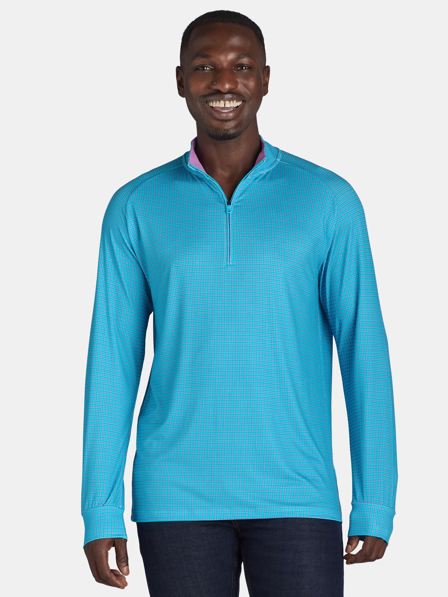 Birdie Bound Men's and Big Men’s Quarter Zip Active Top with Long ...