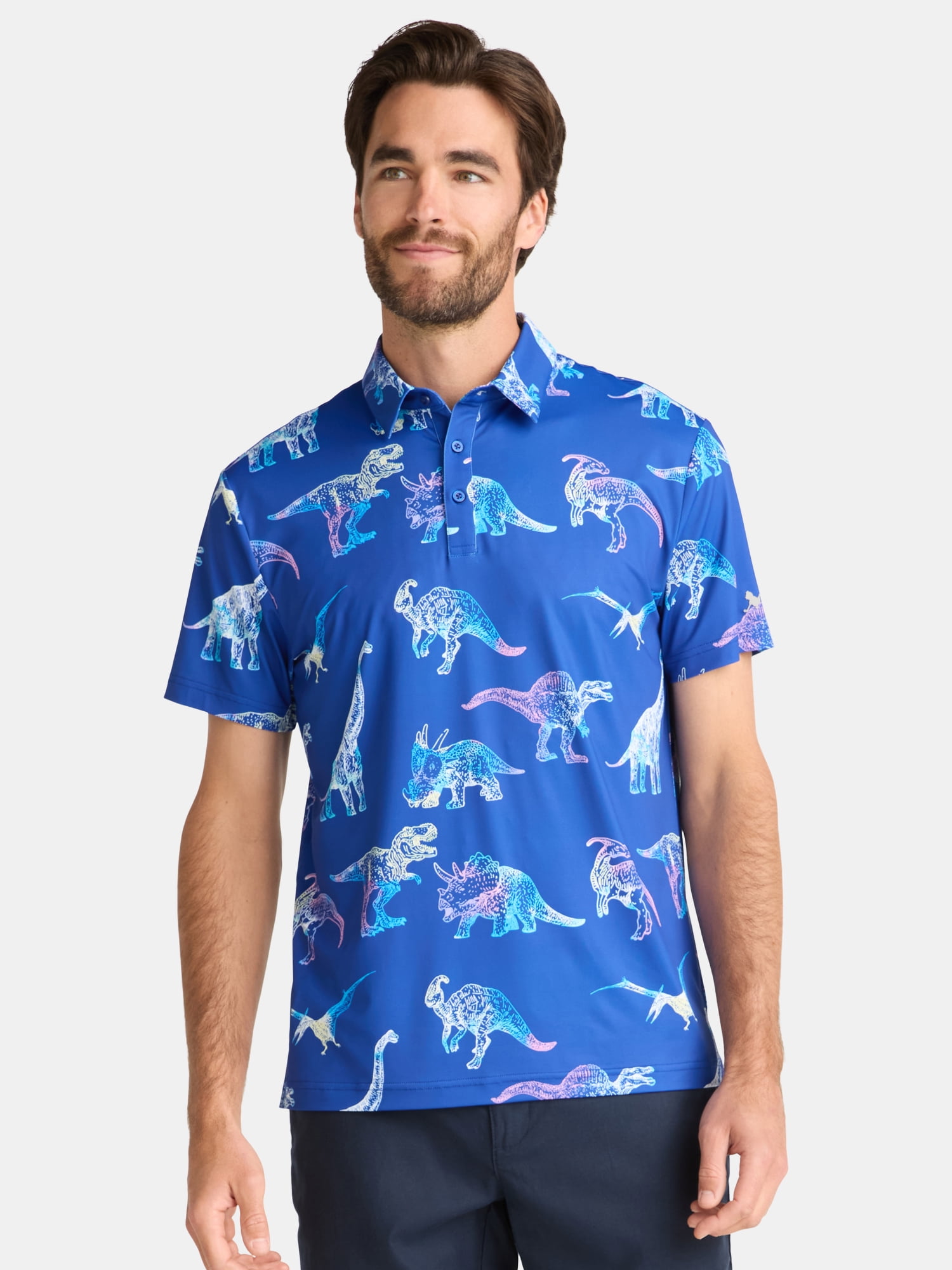 Birdie Bound Novelty Print Golf Polo Shirt, Men's & Big Men's Sizes S-5XL - Walmart.com