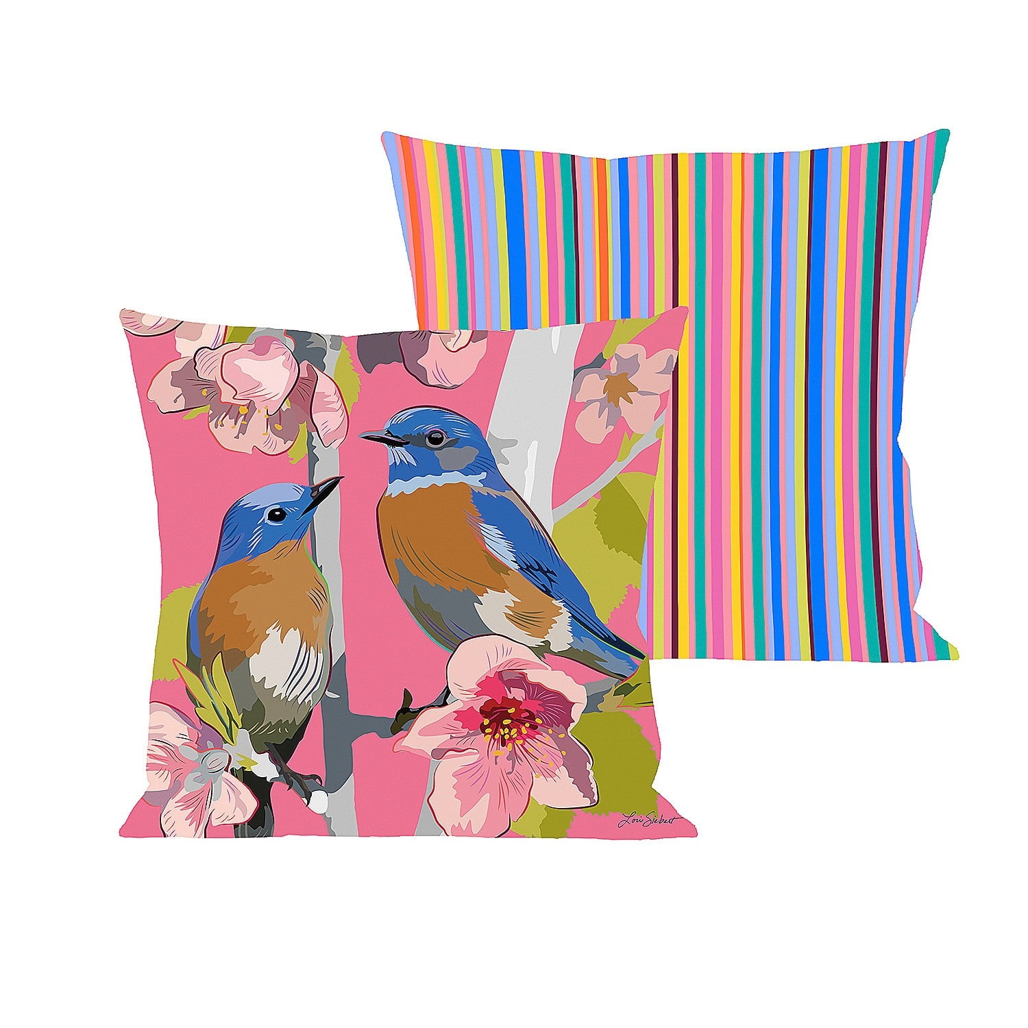 Birdies on Cherry Blossoms 18" Interchangeable Pillow Cover - Walmart.com