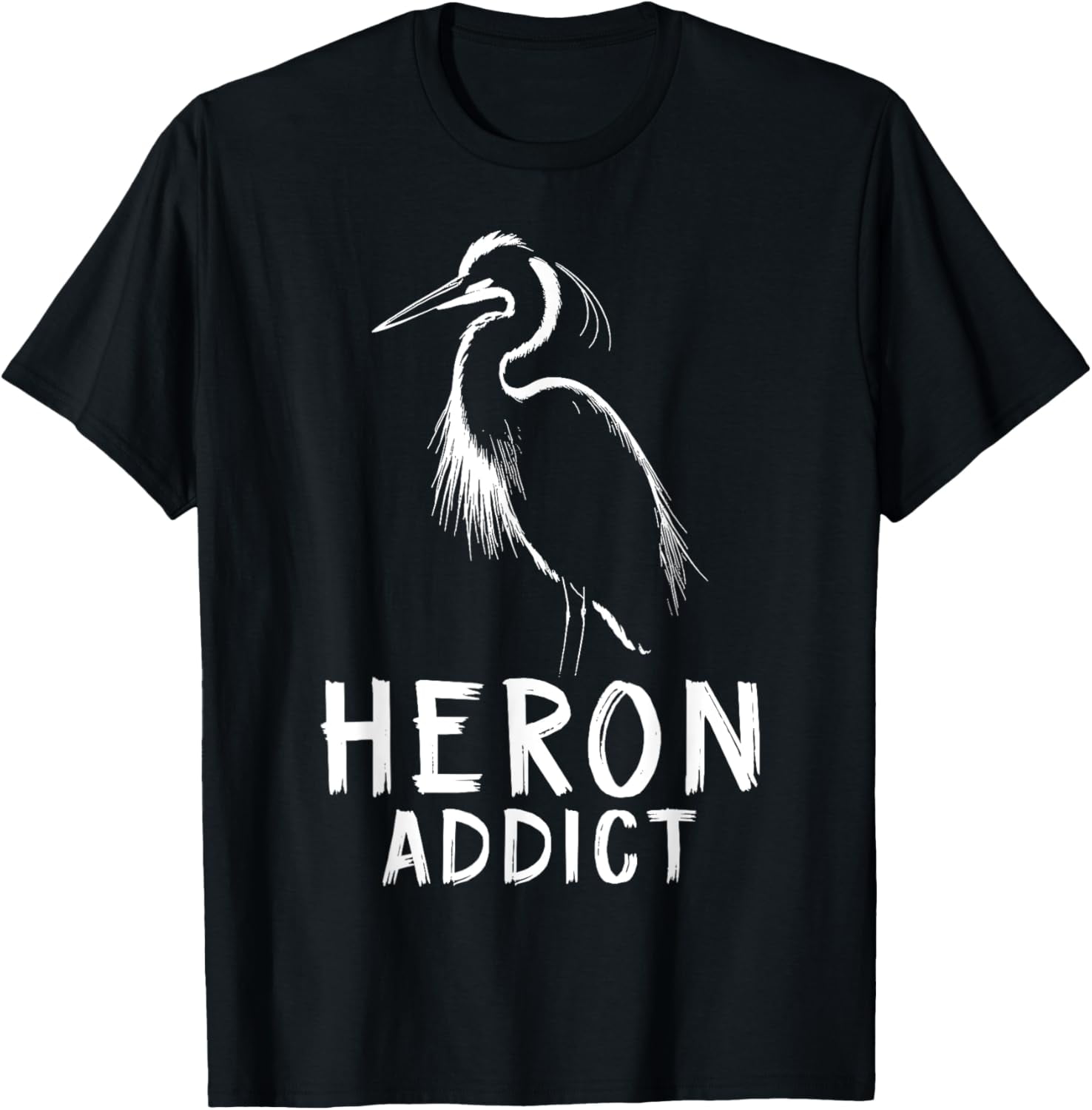 Birding Heron Addict Blue Heron T-Shirt - Walmart.com