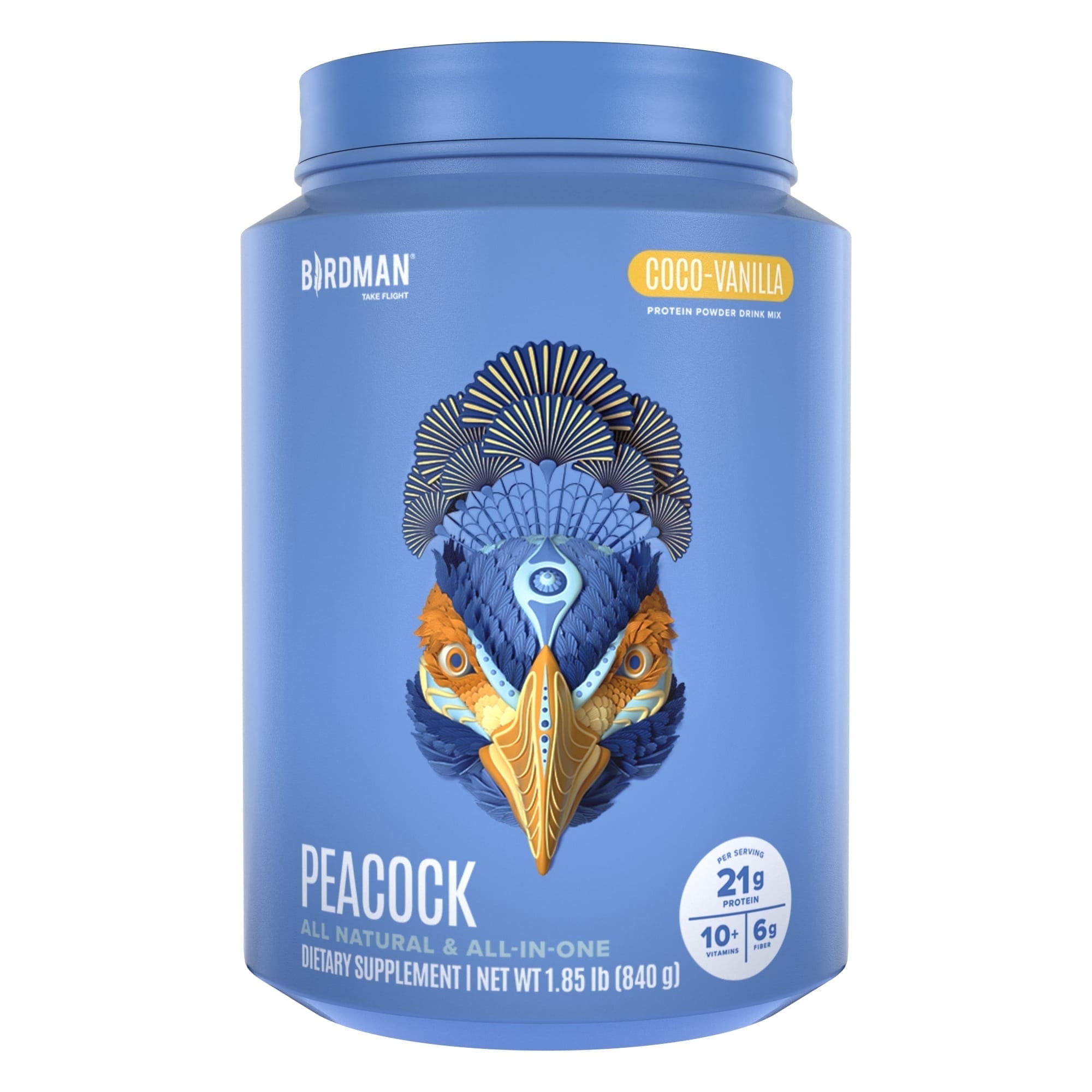 Birdman Peacock Vegan Protein Powder with Vitamins, Magnesium MCT Oil ...