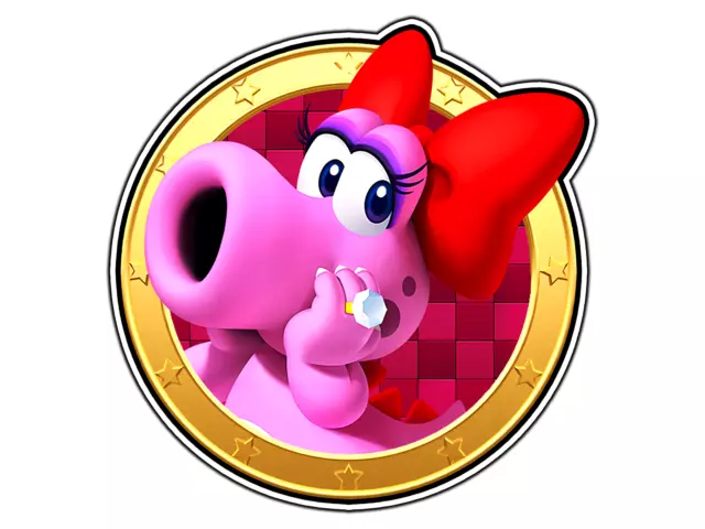 Birdo Mario Party Icon Waterproof Sticker Phone Decal Water Bottle ...