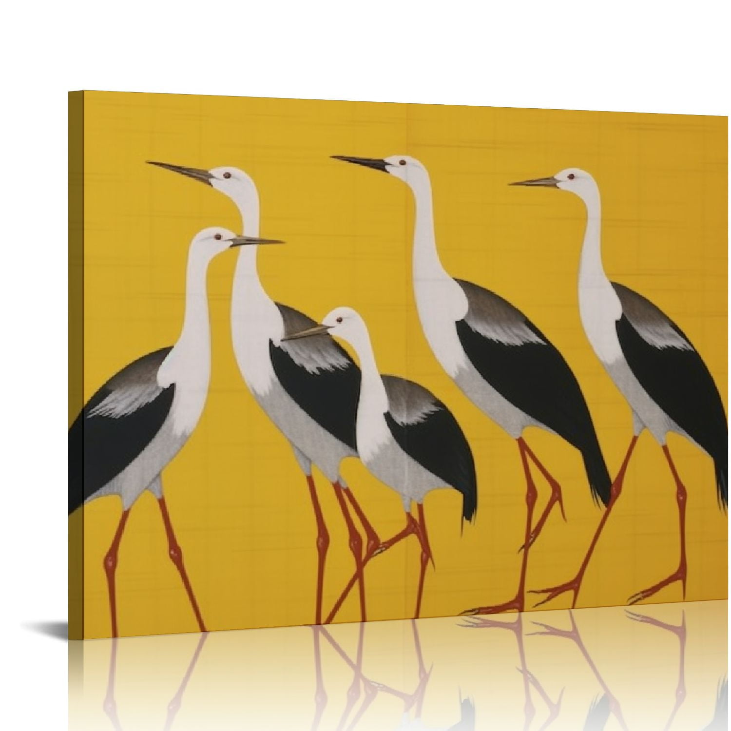 Birds Animal Wall Art, Japanese Red Crowned Canvas Painting Posters And ...