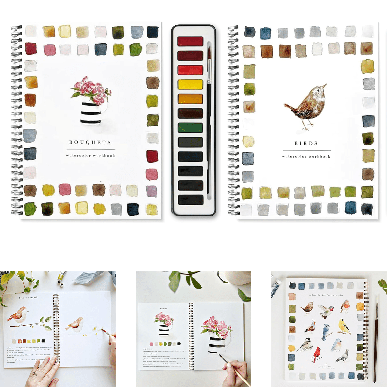 Birds & Animals Watercolor Workbook， Beginner-Friendly Birds & Animals ...