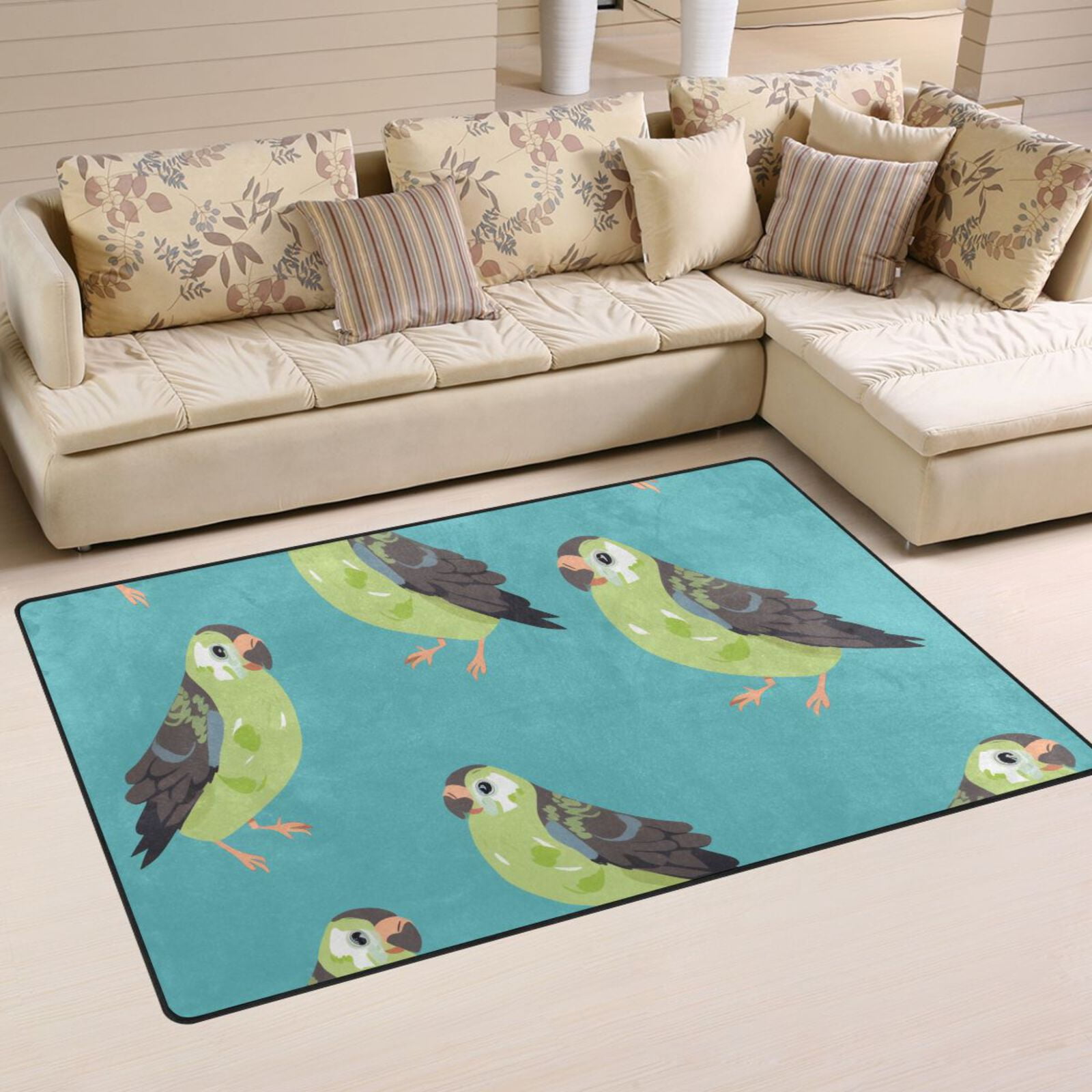 Birds Area Rug Washable Floor Carpet Mat 60 x 39 inch for Bedroom ...