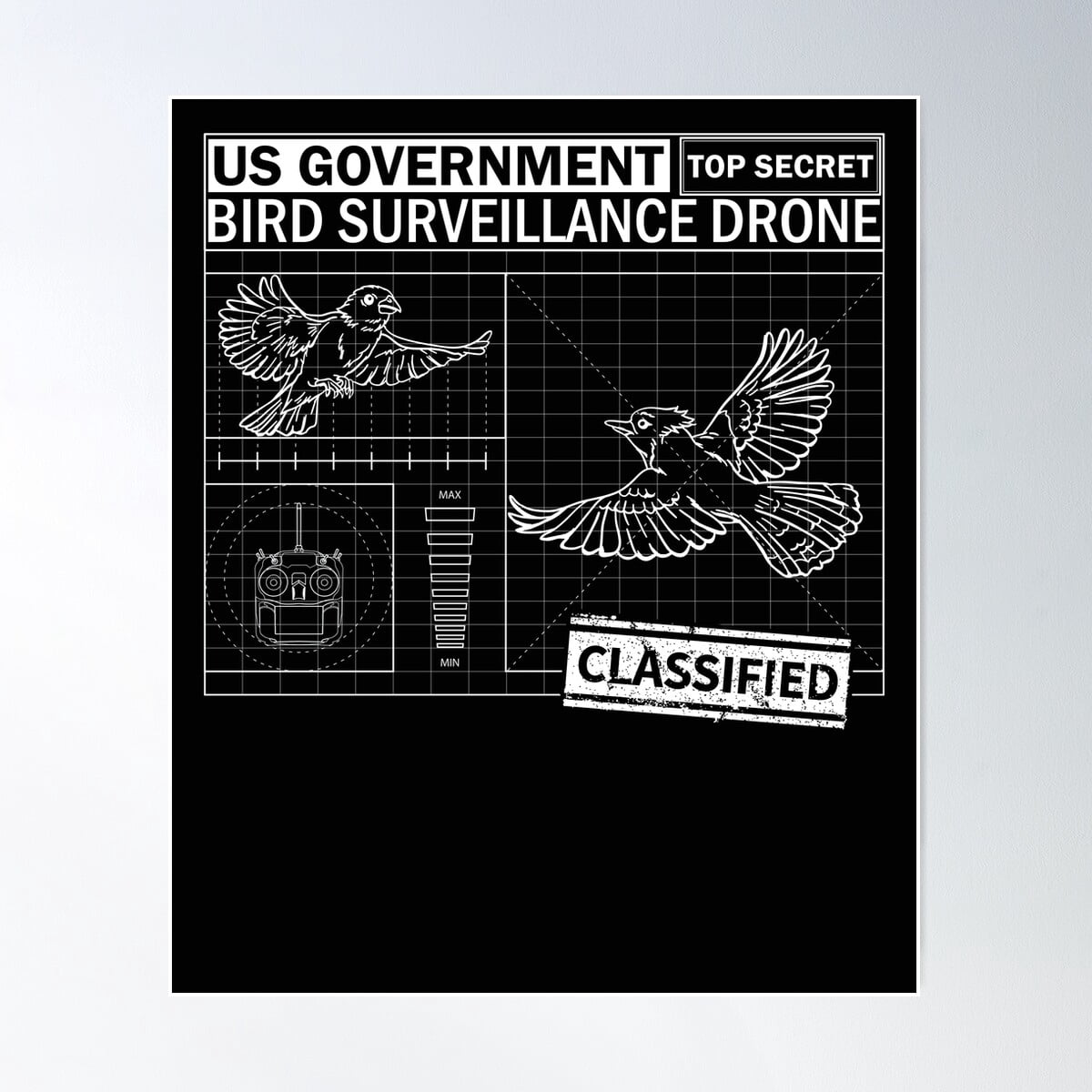 Birds Aren'T Real - Birds Surveillance Drones Poster Wall Art, Modern ...