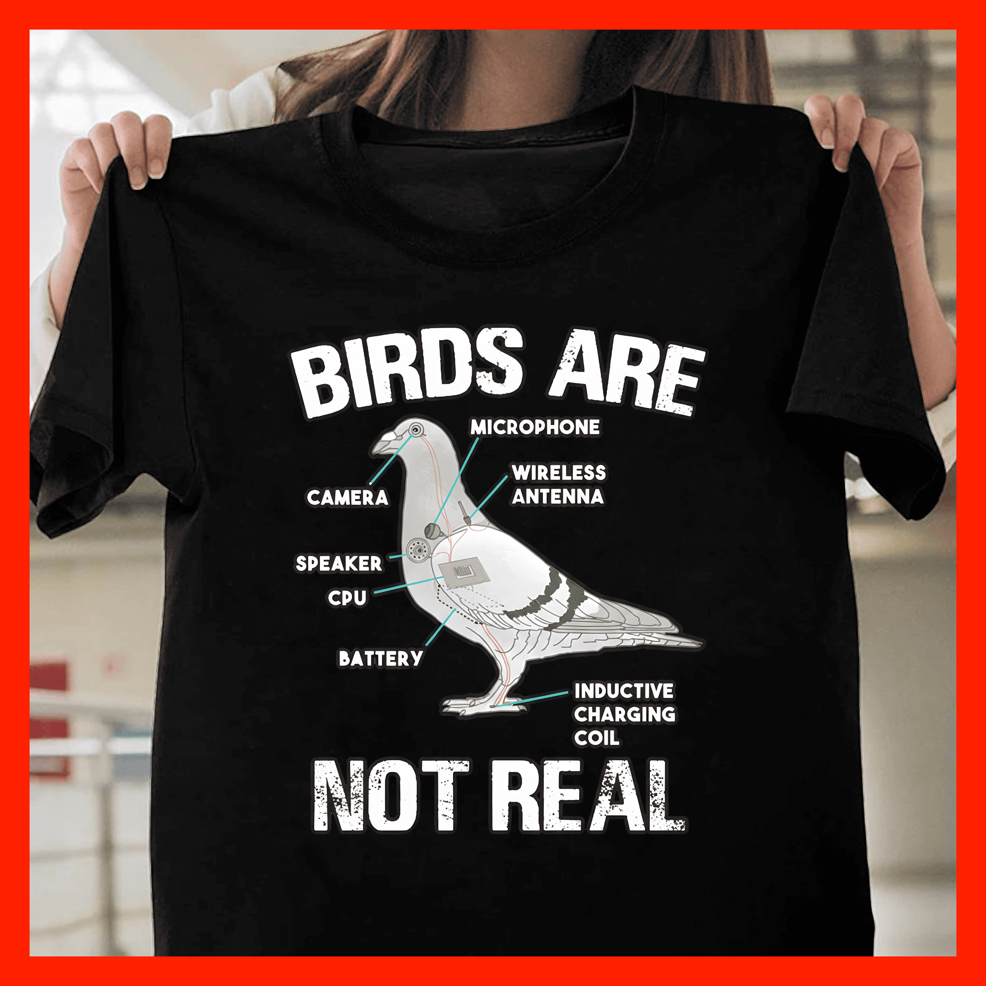 Birds Aren't Real Pigeon Drone Surveillance Conspiracy Theory Funny T ...