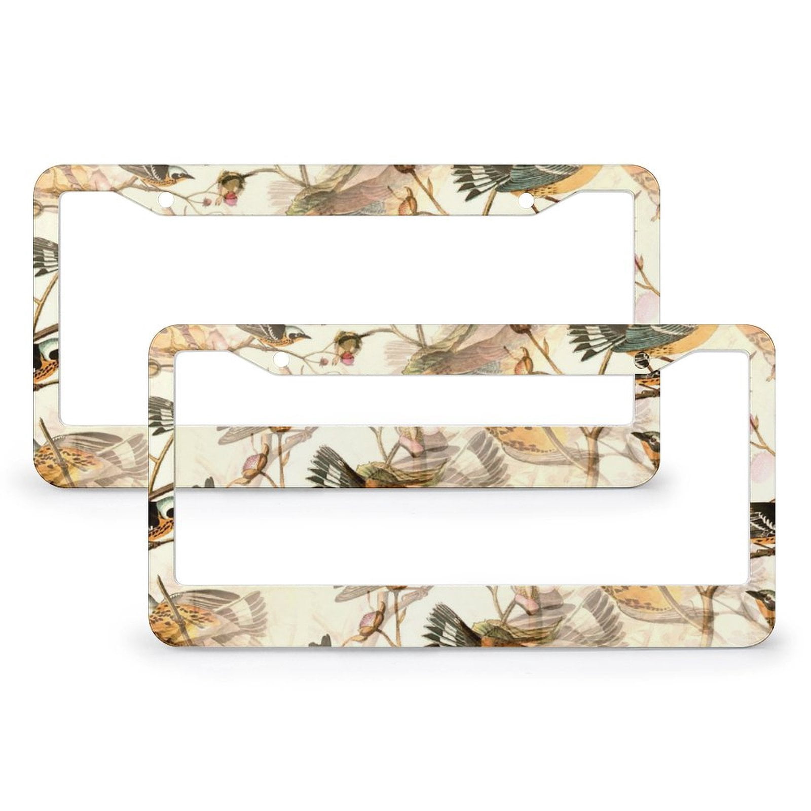 Birds on The Branch License Plate Frame 2 PCS Abstract Modern Licenses ...