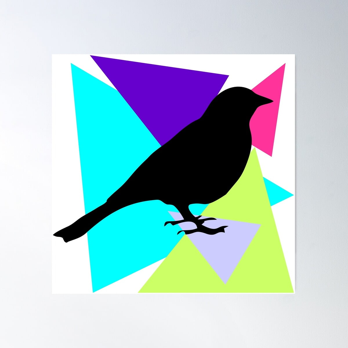 Birds But, Birds Fly, Birds Triangle Poster Wall Art, Modern Wall Decor ...