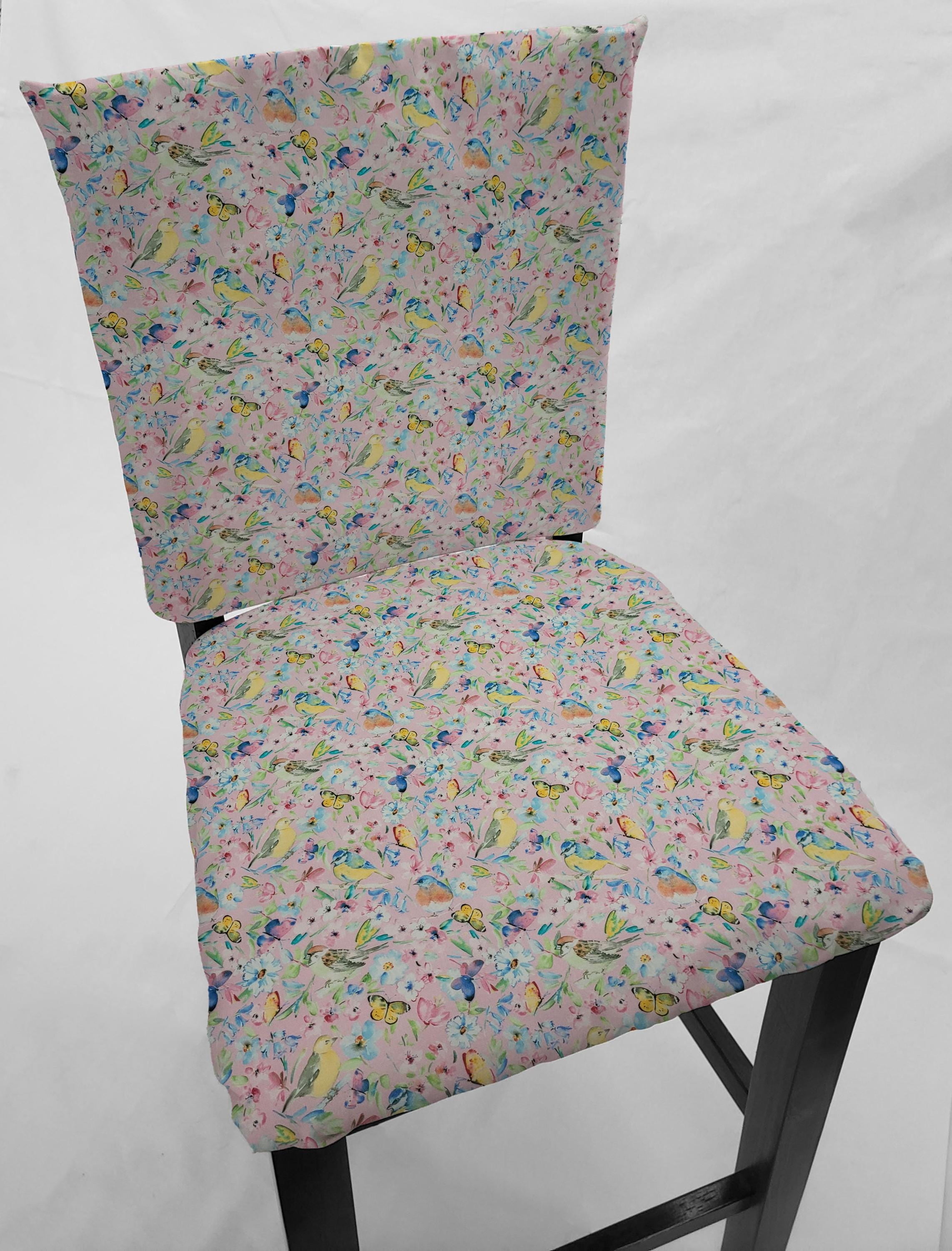 Birds & Butterflies in Blooms Dining Room Chair Back Covers or Seat ...