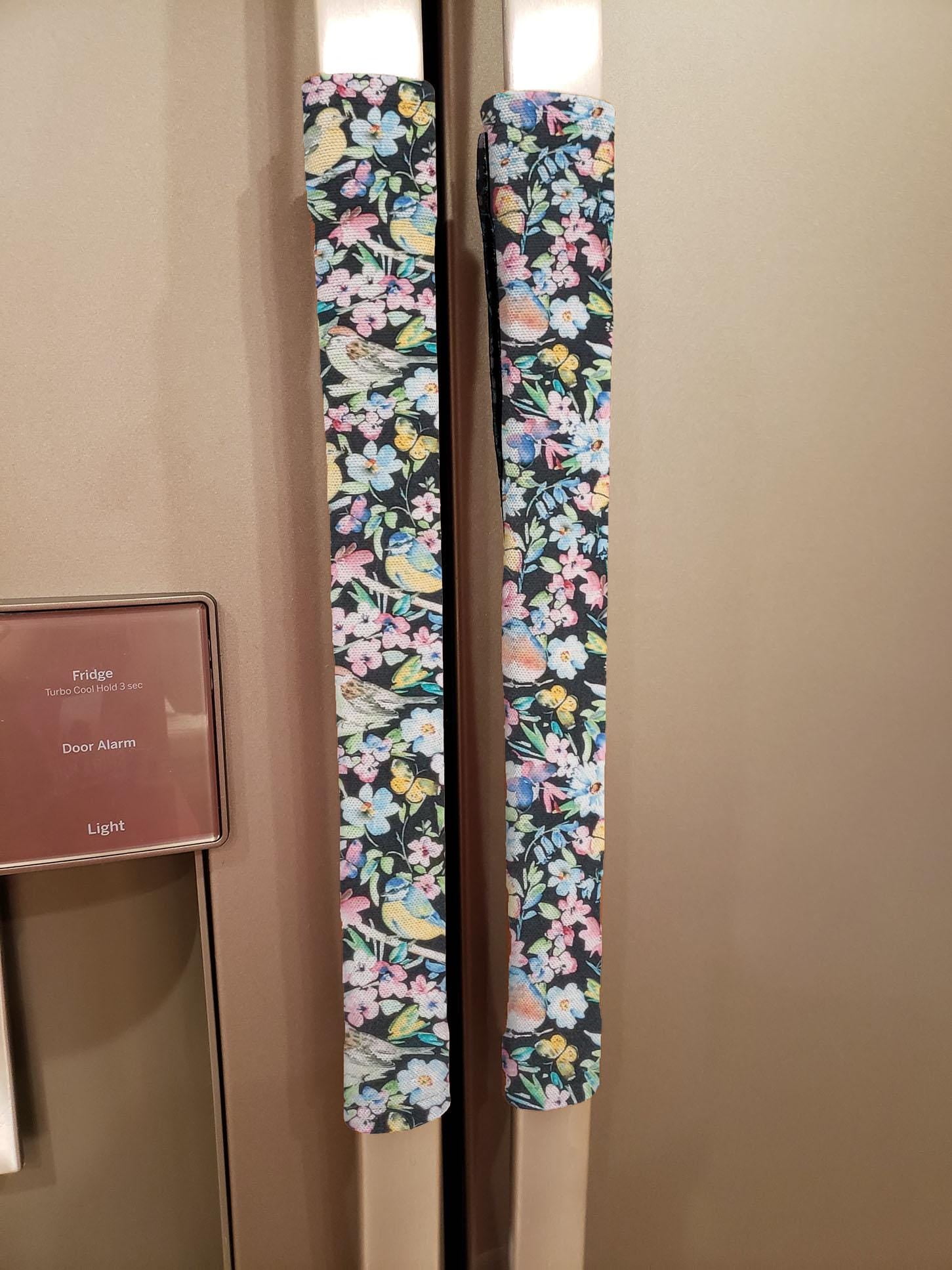 Birds & Butterflies in Blooms Refrigerator Oven Dishwasher Handle ...