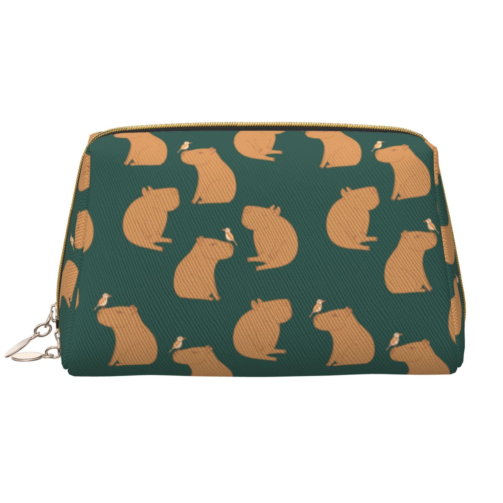 Birds Capybaras Makeup Bag, Large Capacity Cosmetic Bag Portable ...