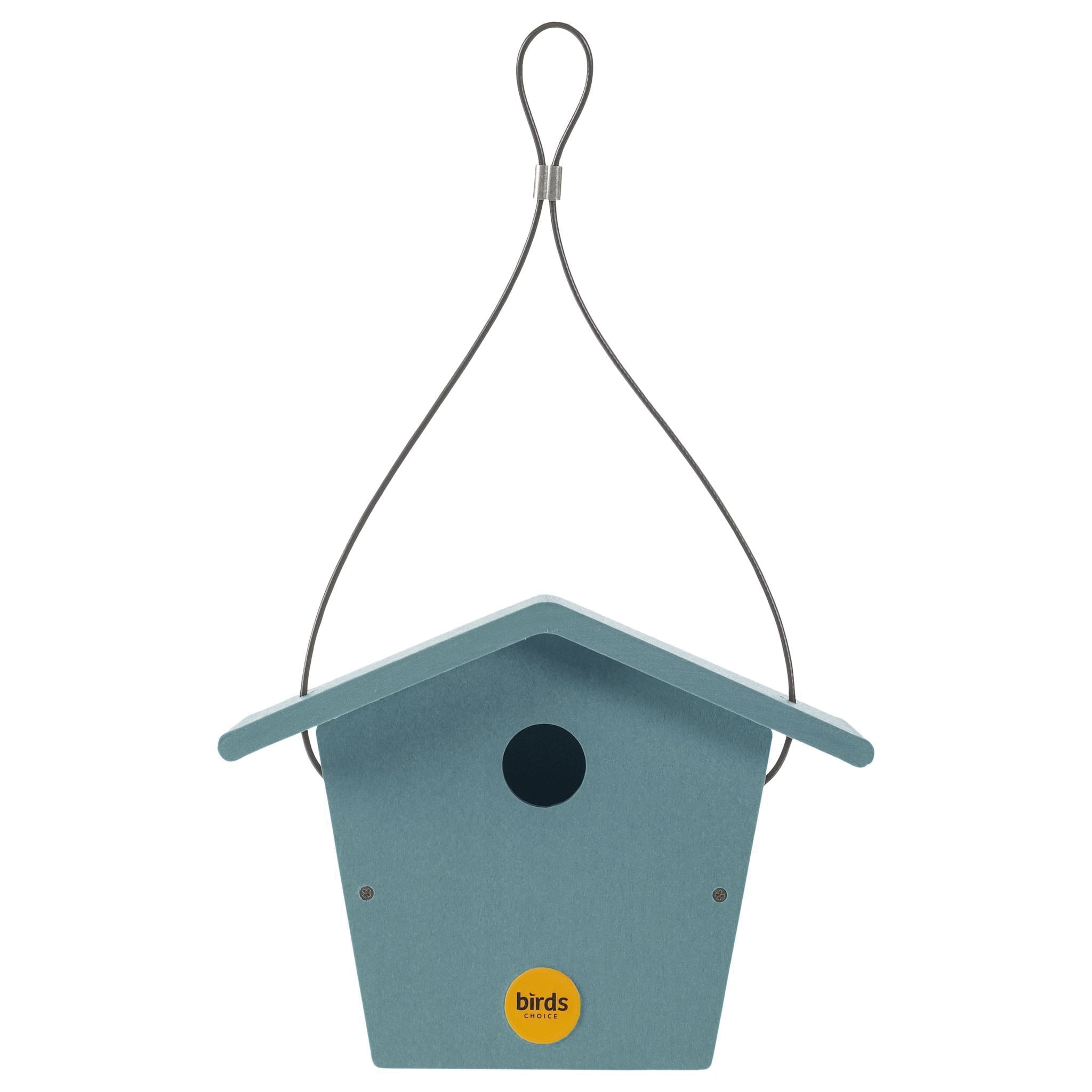 Birds Choice Wren House in Blue Recycled Plastic with Hanging Cable ...