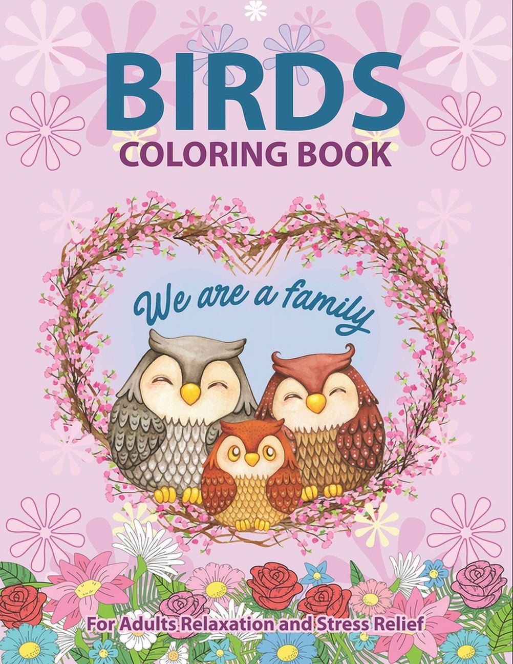 Birds Coloring Book For Adults Relaxation and Stress Relief: Gorgeous ...