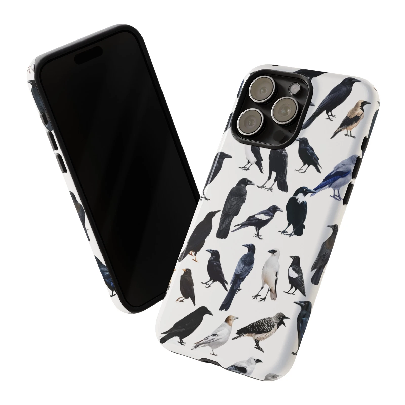 Birds Crow Magpie Illustration Phone Case for iPhone 17-11 Pro Max ...
