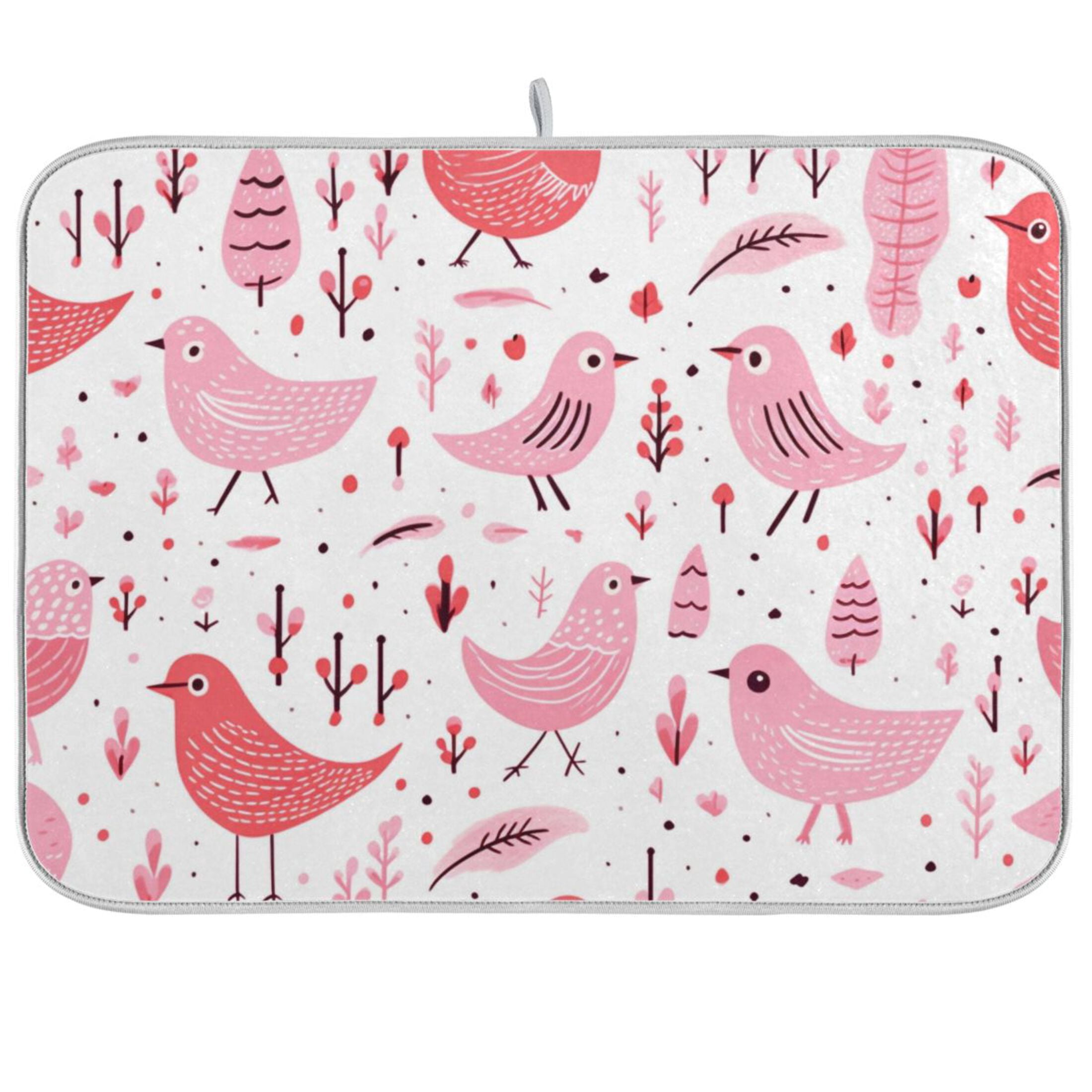 Birds Dish Drying Mat Microfiber Kitchen Pad Large Counter Absorbent ...