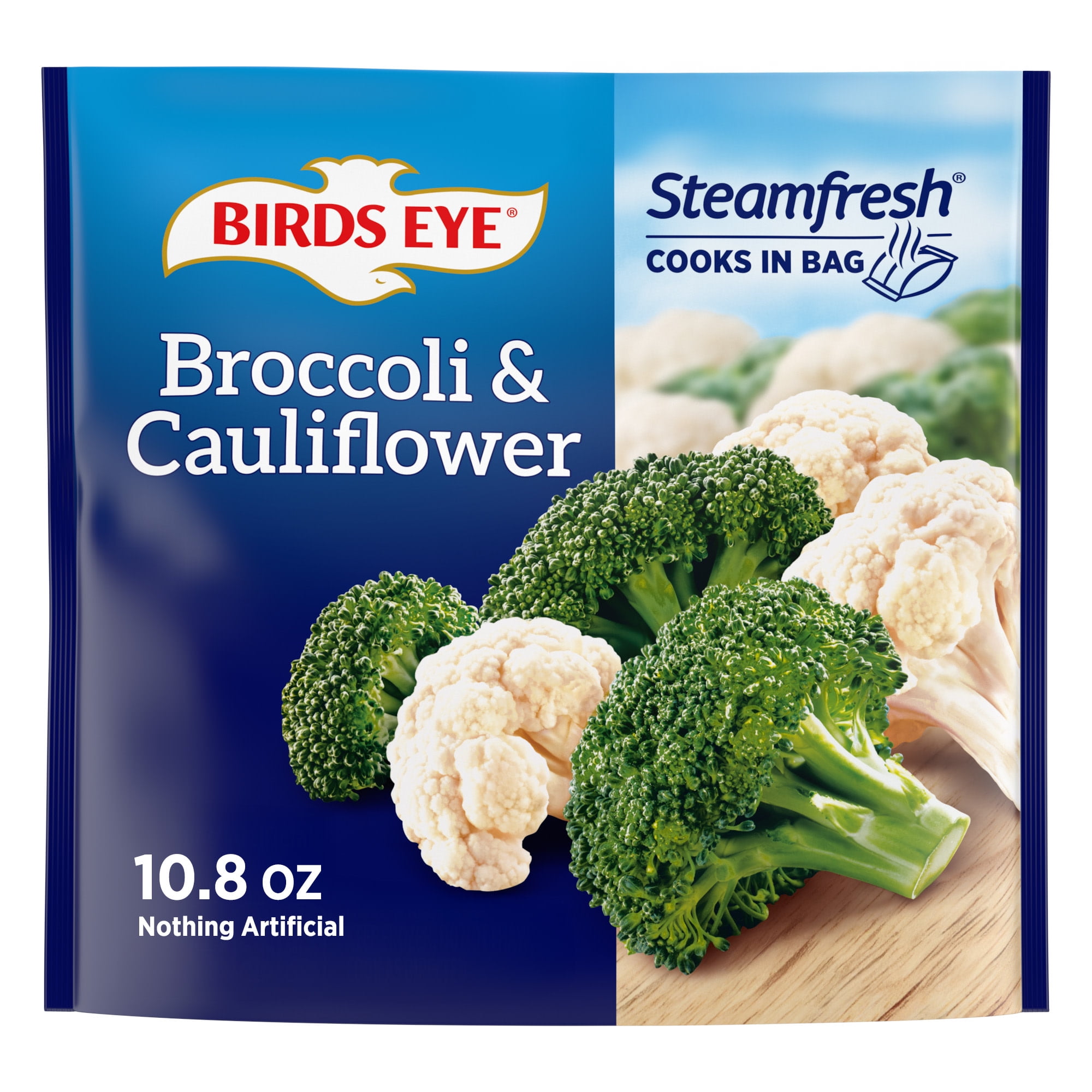 Birds Eye Steamfresh Broccoli and Cauliflower, Frozen Vegetables, 10.8 ...