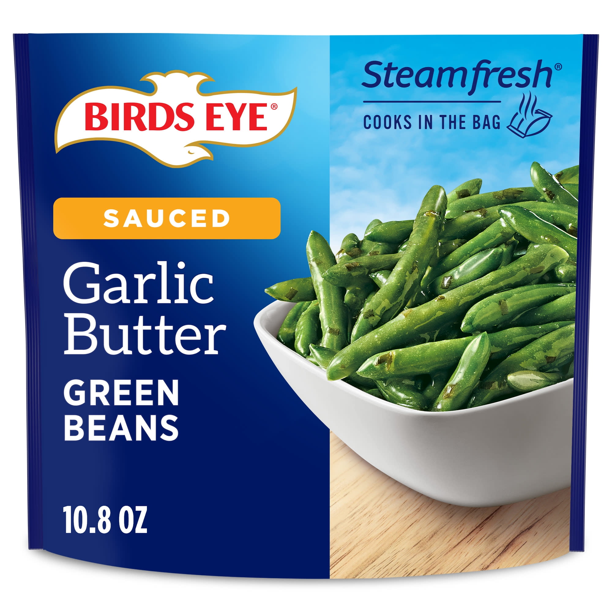 Birds Eye Steamfresh Garlic Butter Green Beans, Frozen Vegetables, 10.8 ...