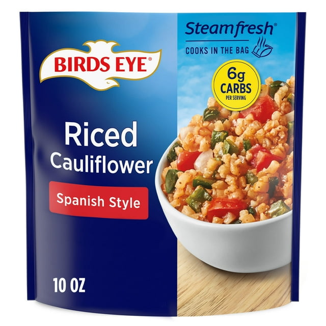 Birds Eye Steamfresh Riced Cauliflower Spanish Style, Frozen Sides, 10 ...