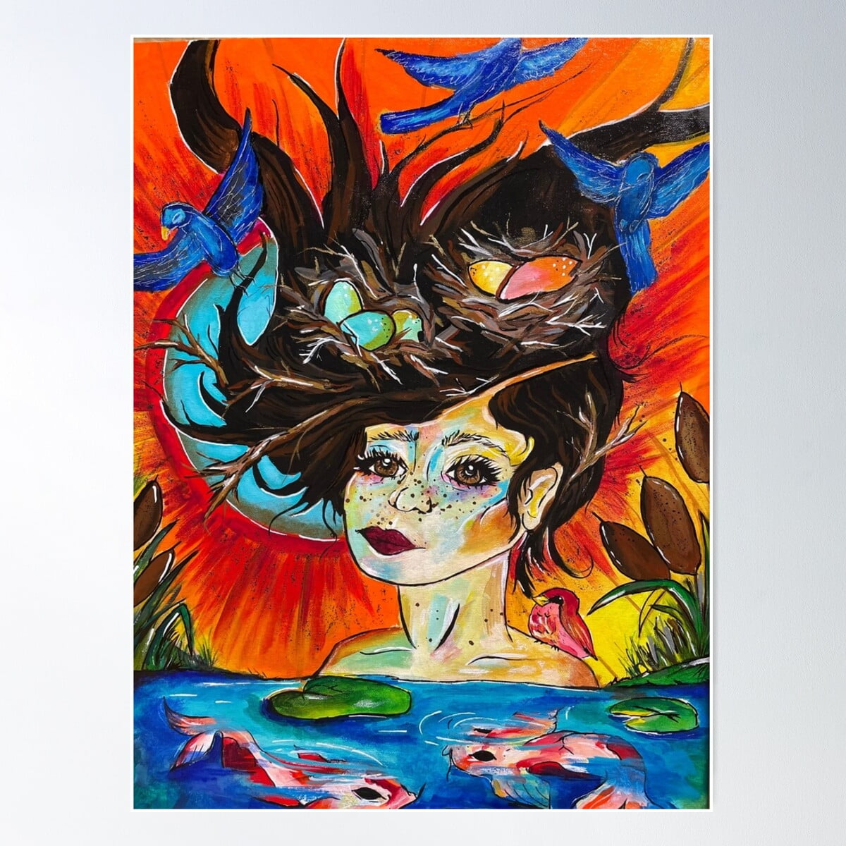 Birds Eye View Poster Wall Art, Modern Wall Decor For Living Room Bedroom, 24x36 UNFRAMED ...