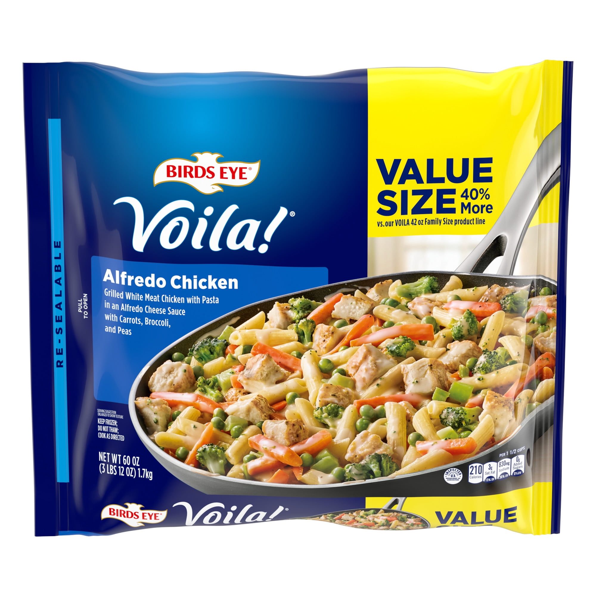 Birds Eye Voila! Alfredo Chicken Skillet Value Size Frozen Meal, 60 oz ...