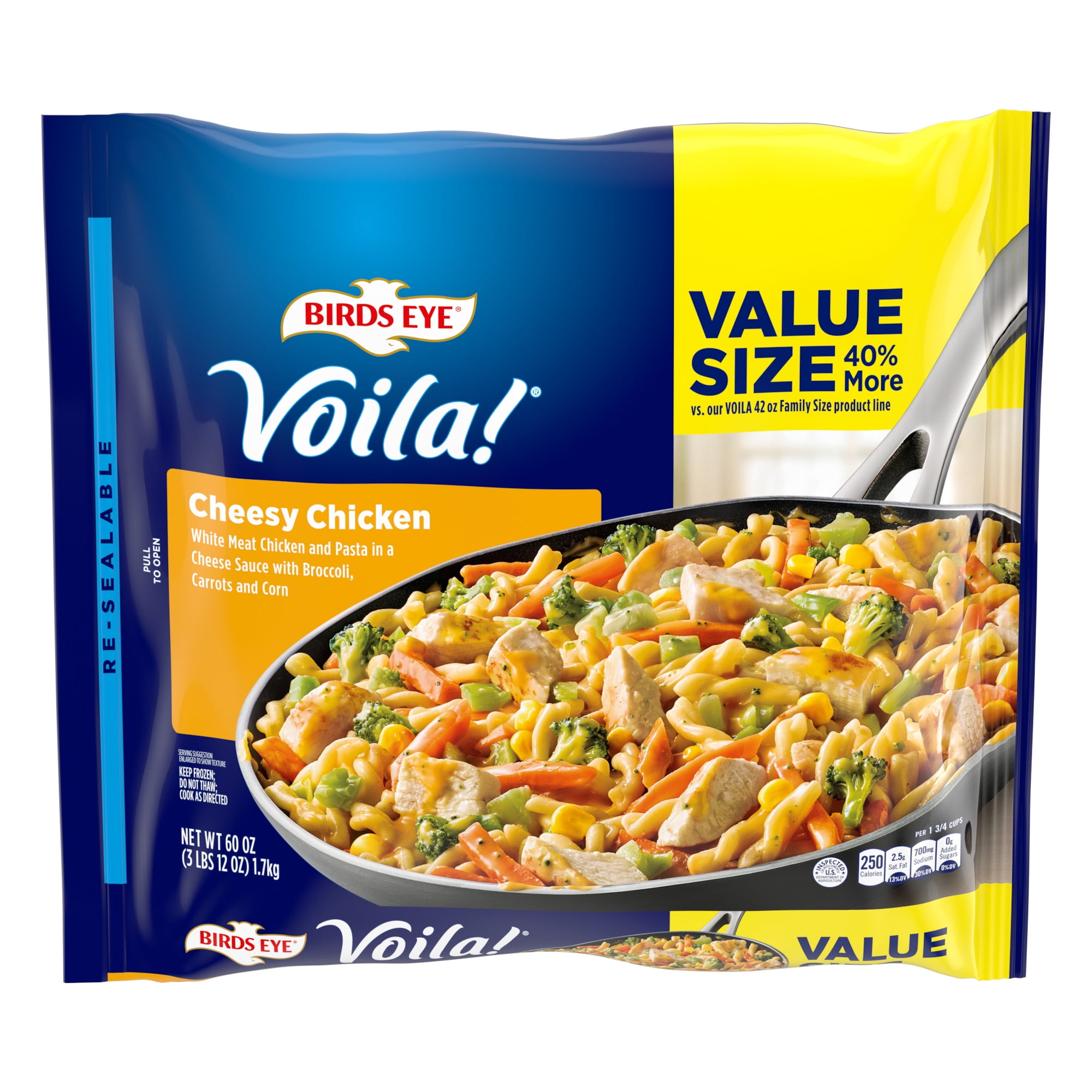 Birds Eye Voila! Value Size Cheesy Chicken Frozen Meal, 60 oz Bag ...