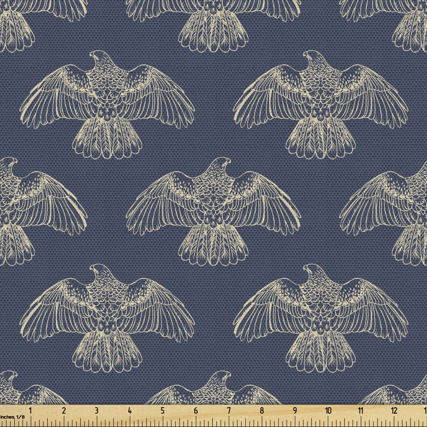 Ambesonne Birds Fabric by the Yard Upholstery, Soaring Bird of Prey, 1 ...
