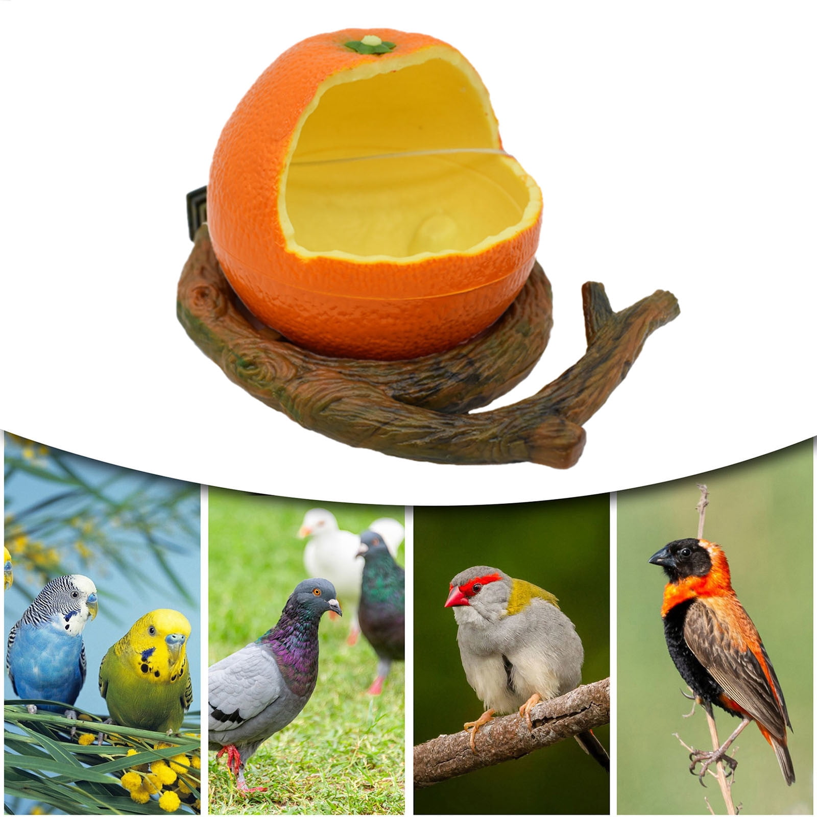 Birds Feeding Bowl Tree Branch Bowl Cage Pet Food Container for Birds ...