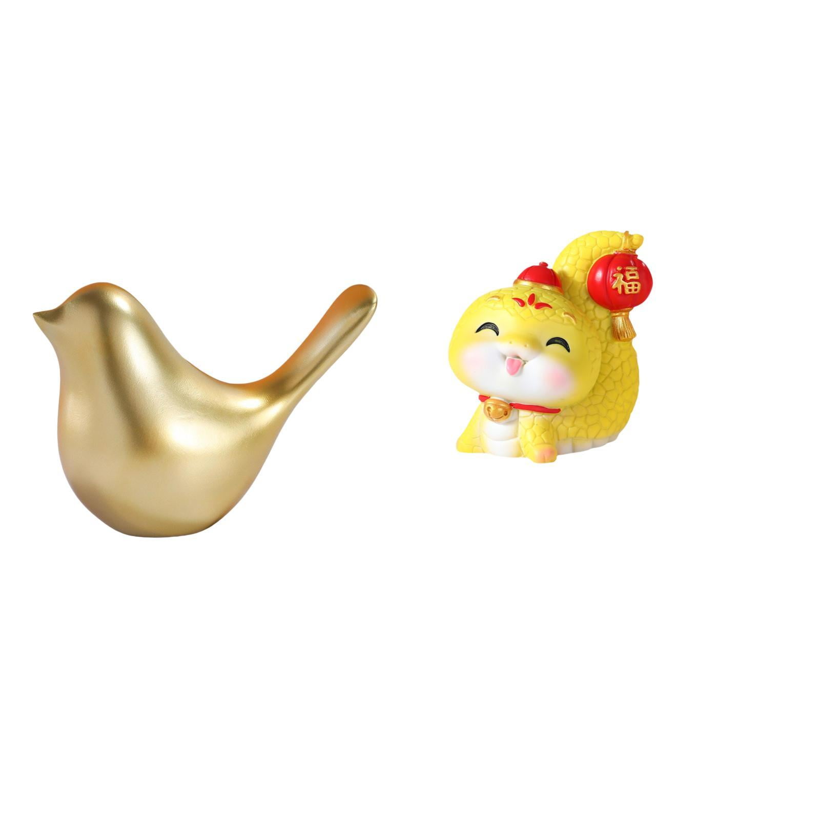Birds Figurine Snake Statue Animal Ornament Resin Material for Home ...