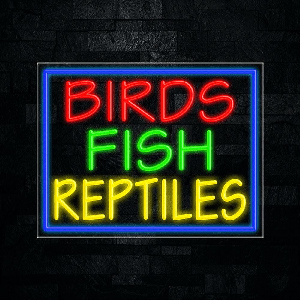 Birds Fish Reptiles LED Neon Sign 33"L x 18"H #31664 - Walmart.com