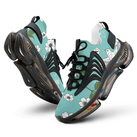 Birds Floral Pattern Walking Shoes for Men Woman Lightweight Tennis ...