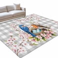 Birds Floral Washable Rug 3x5 Area Rug for Living Room Bedroom Non Slip ...
