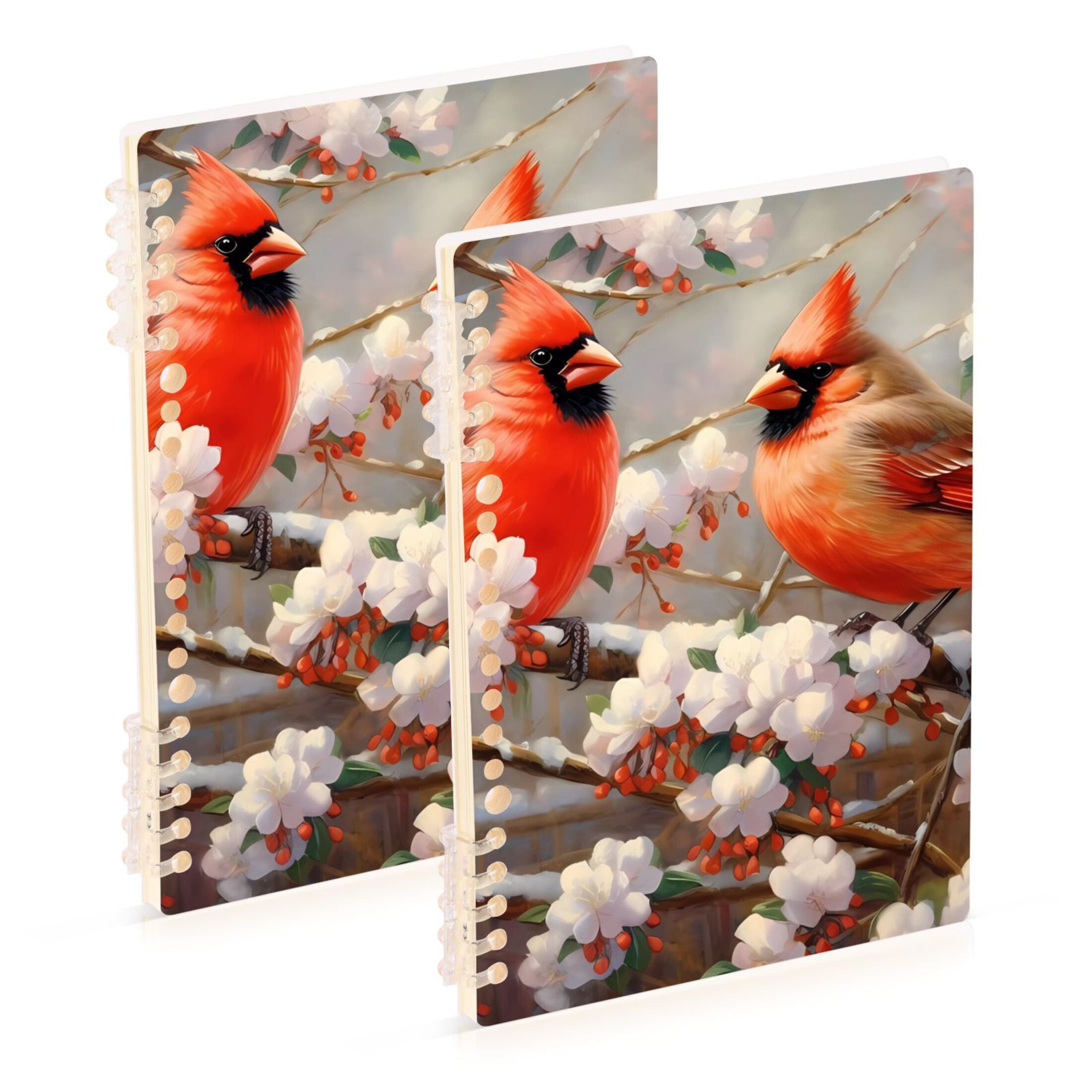 Birds Flowers Branches Trees Ring Binder Notebook Journey Note Diary ...