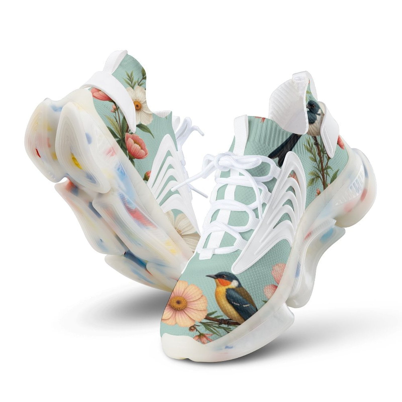 Birds Flowers Nature Frame Beauty Walking Shoes for Men Woman ...