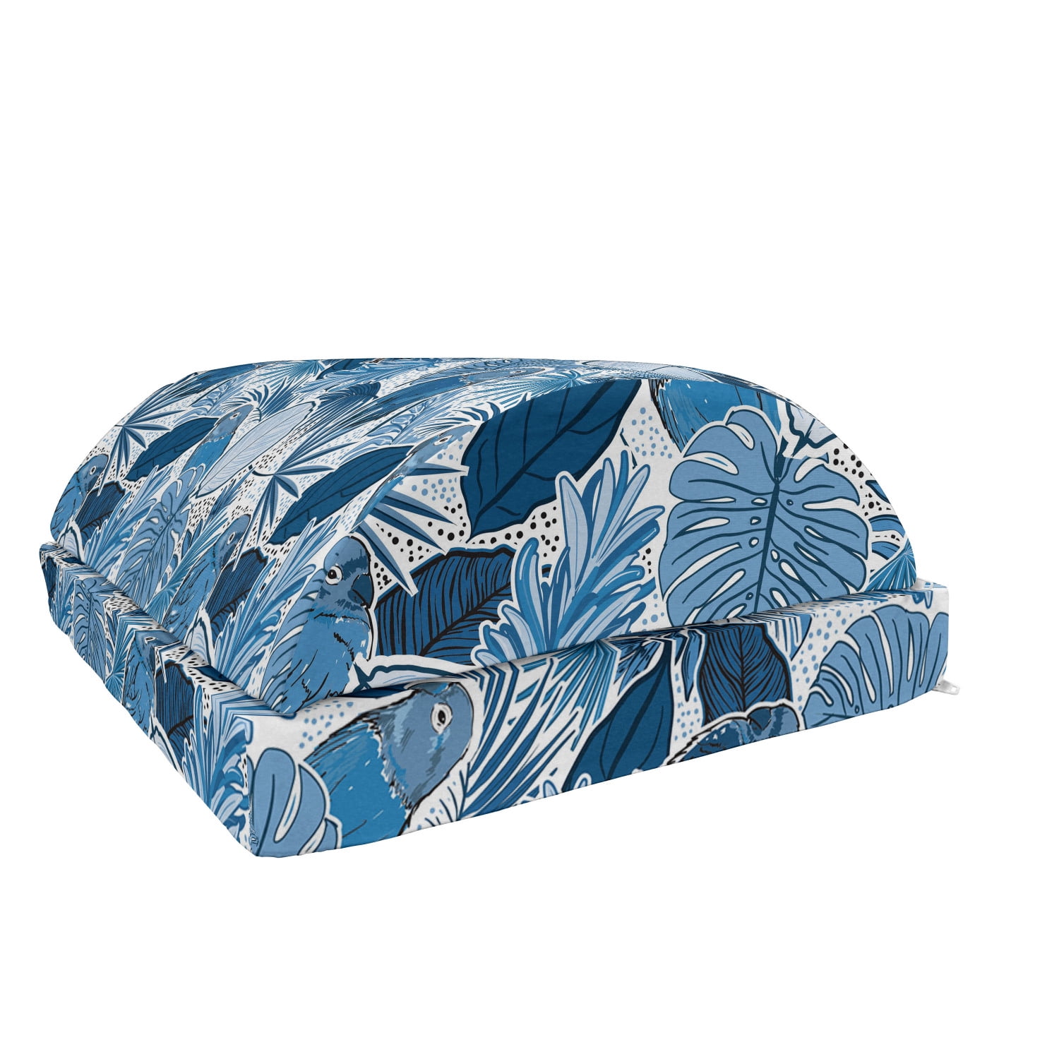 Birds Foot Rest, Exotic Parrots Sitting on Jungle Monstera Leaves ...