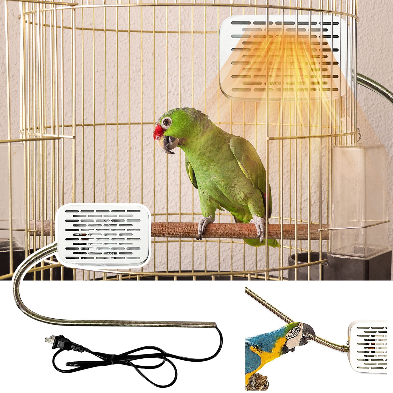 Birds Heaters with Adjustable Temperature Control,Cage Warm with 55 ...