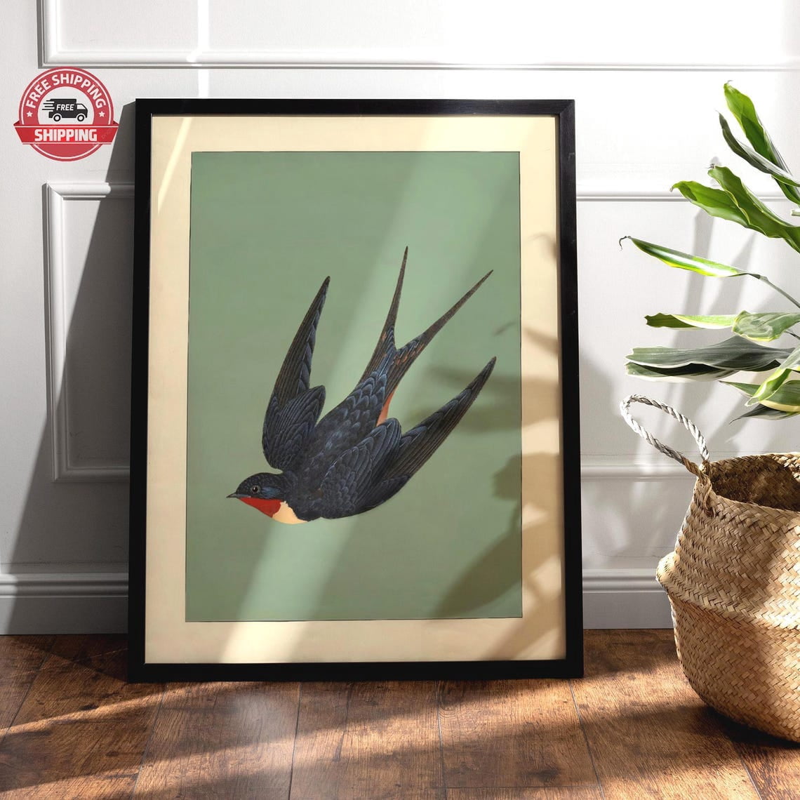 Birds Japanese Vintage Bird Deco Lithograph Classic Antique Nature ...