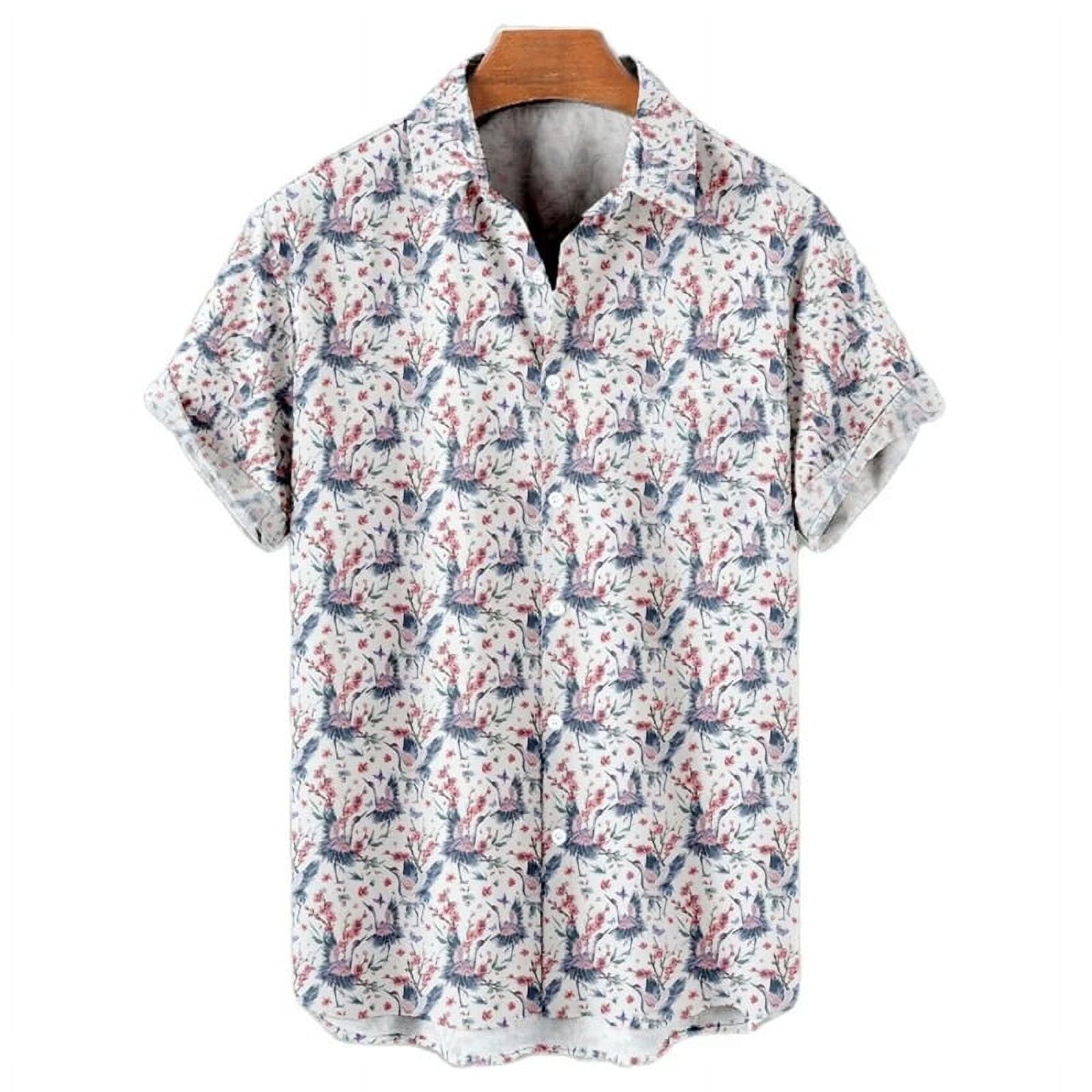 Birds Leaves Graphics Men Hawaiian Shirts Summer 3D Printed Vacation ...