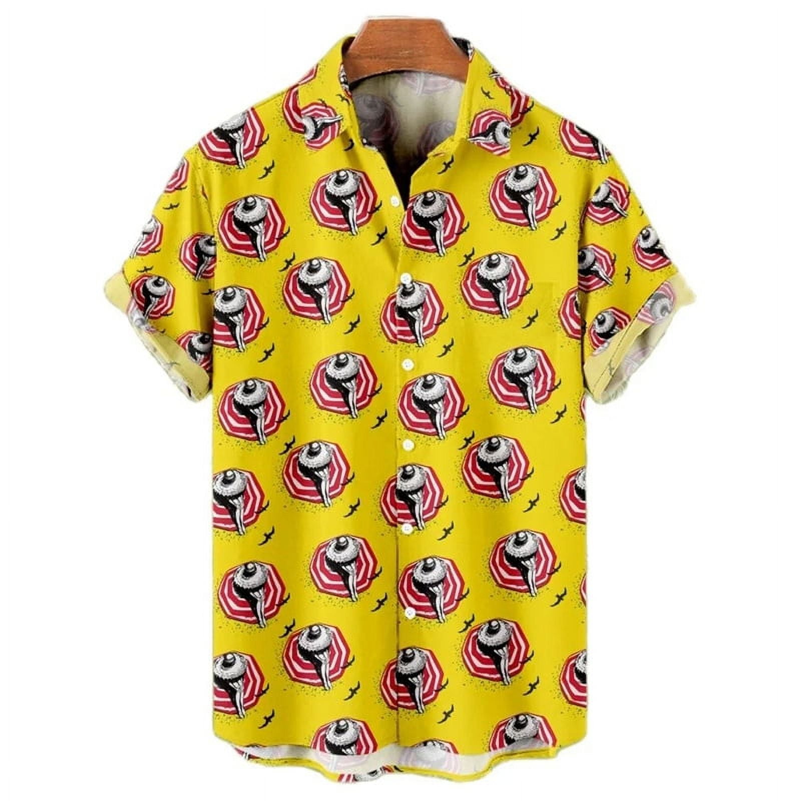 Birds Leaves Graphics Men Hawaiian Shirts Summer 3D Printed Vacation ...